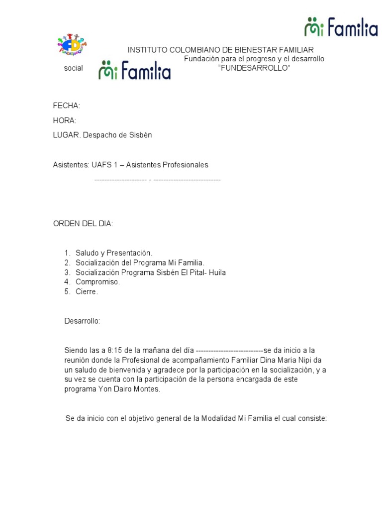 Acta Sisben Leidy | PDF