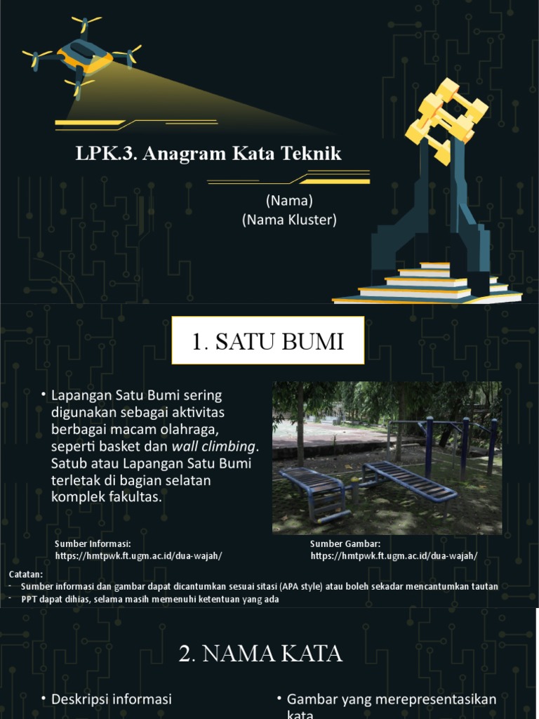 Template PPT Anagram Kata Teknik Kesatria | PDF