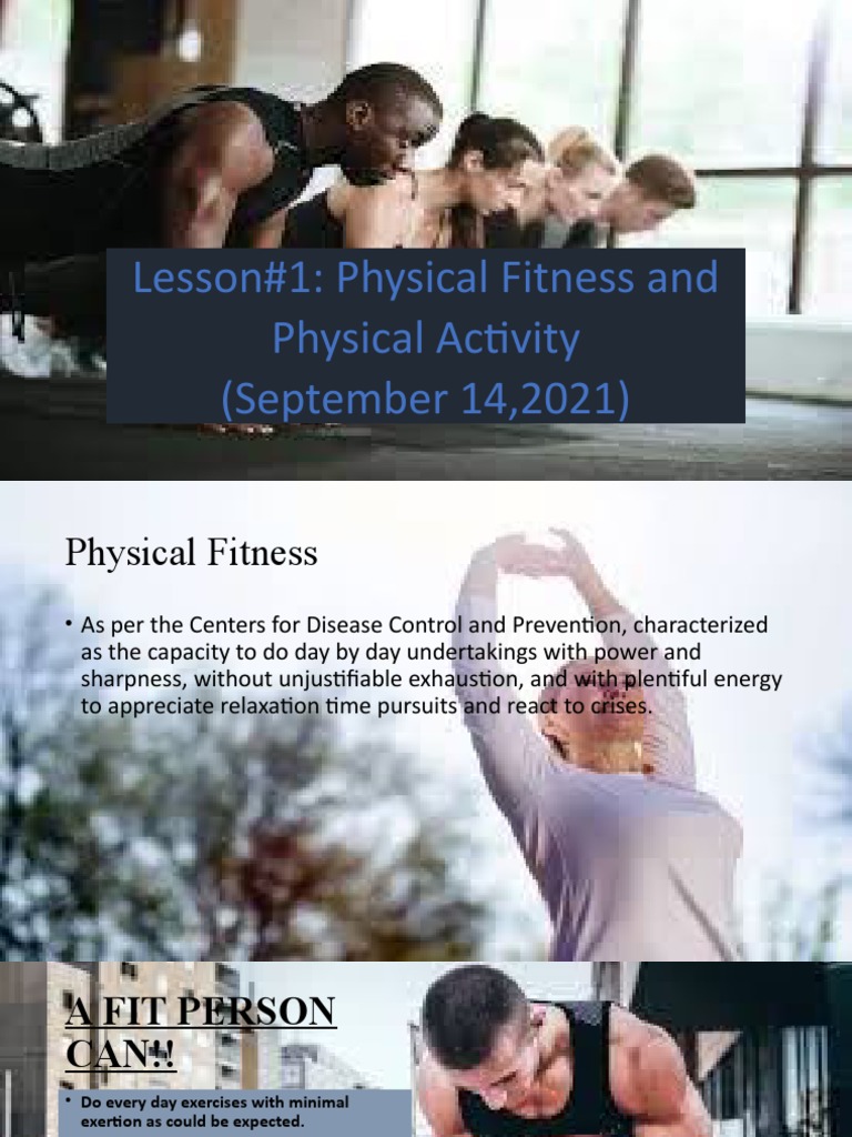 Lesson#1: Physical Fitness and Physical Activity (September 14,2021 ...