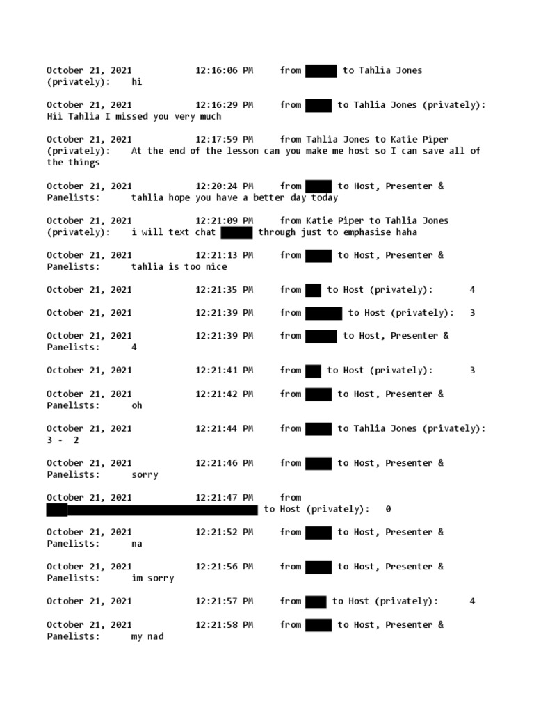 Restorative Chat Redacted | PDF