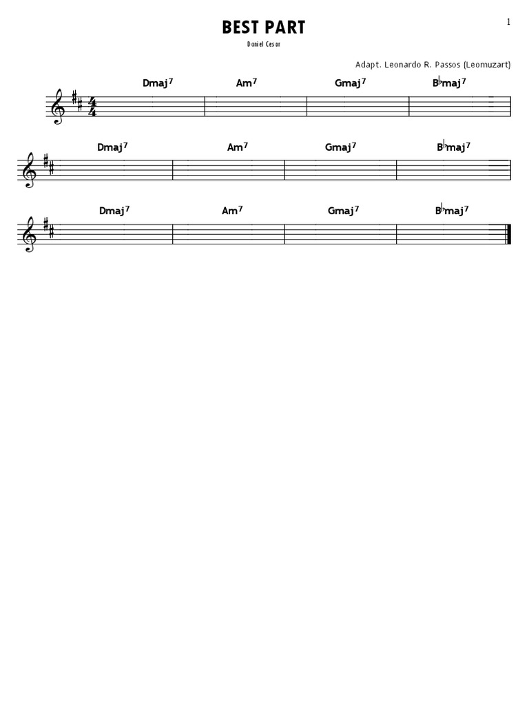 Best Part - Daniel Cesar | PDF