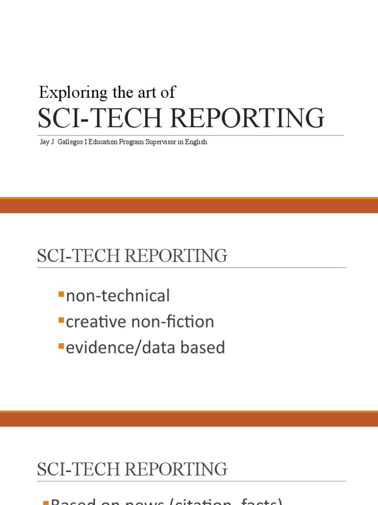 Exploring The Art Of: Sci-Tech Reporting | Download Free PDF | Foods ...