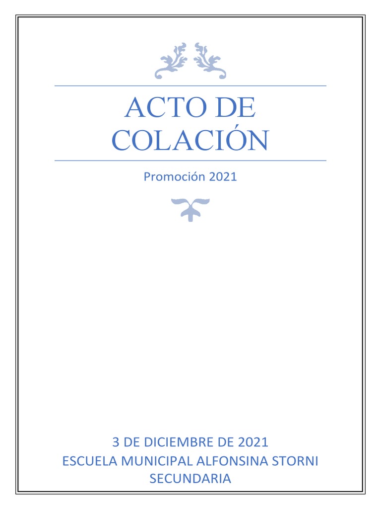 Acto de Colación | PDF