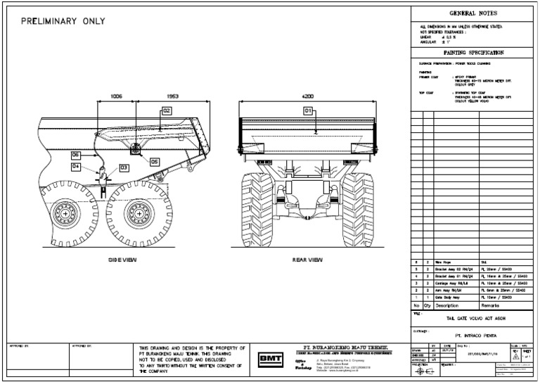 DDQ 227 Tail Gate Volvo Adt A60h | PDF