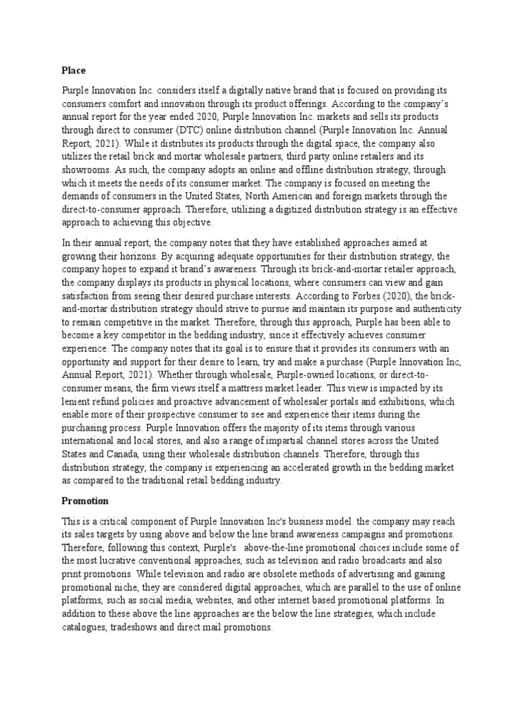 Place and Promotion Strategy | PDF | Brand | Retail