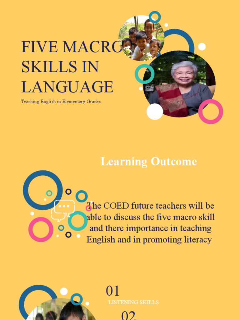 Five Macro Skill In Language 2 Pdf Reading Comprehension Communication