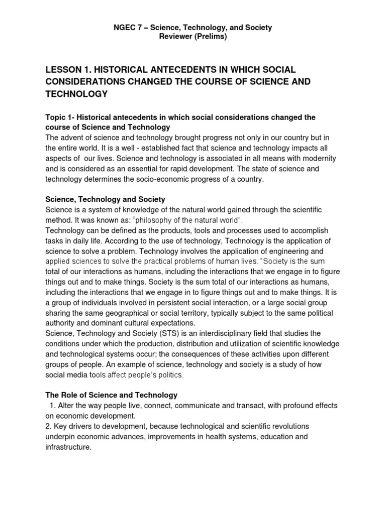 STS (Reviewer Prelim) | PDF | Petroleum | Oil Refinery