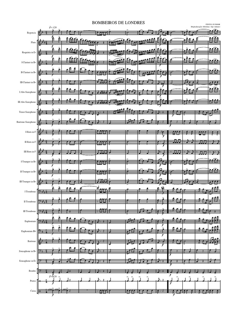 Bombeiros de Londres | PDF | Saxophone | European Musical Instruments