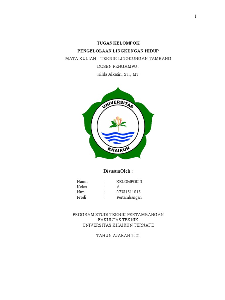 Makalah Lingkungan Hidup k3 Yg Bener | PDF