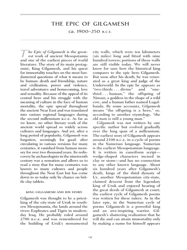 Epic of Gilgamesh | PDF | Epic Of Gilgamesh