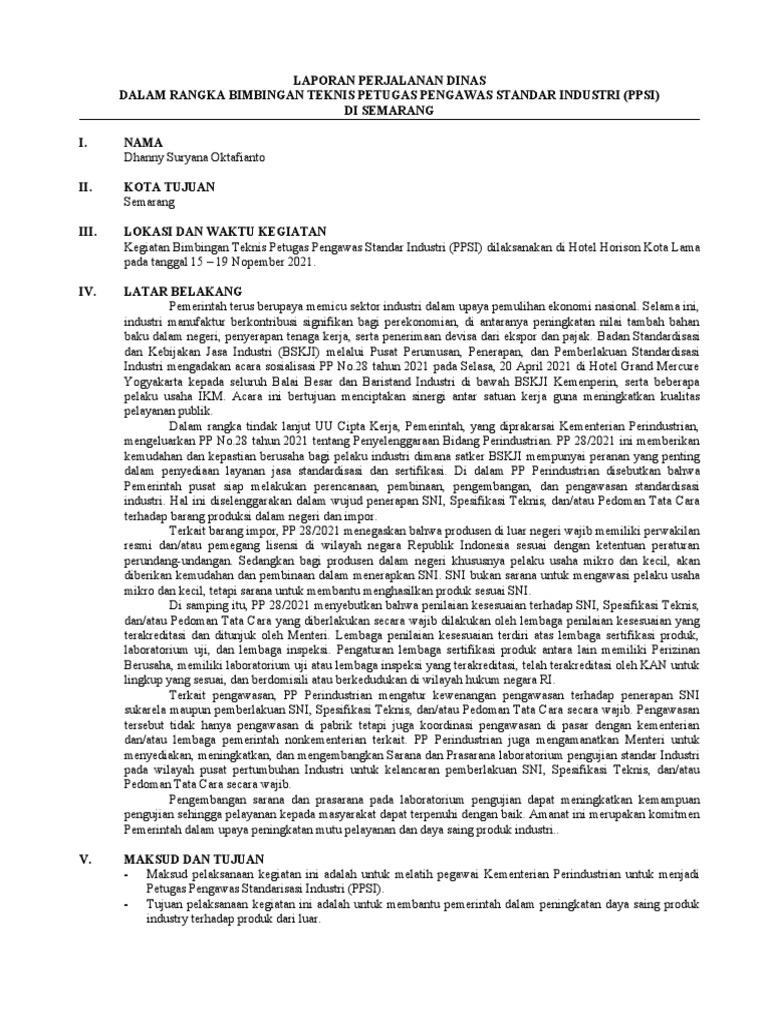 Laporan Bimtek PPSI Semarang | PDF | Bisnis