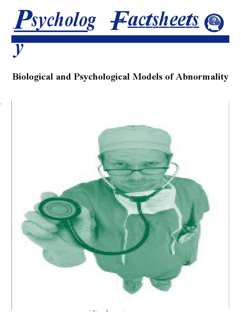 Biological and Pscyhological Models of Abnormality | PDF ...