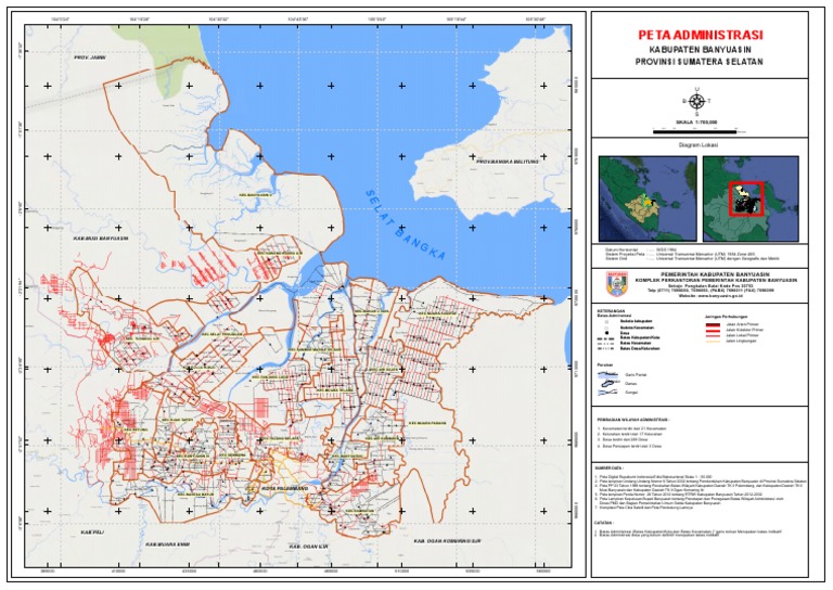 Peta Adm Kabupaten Banyuasin Oleh Herman Perkimtan 2020 | PDF