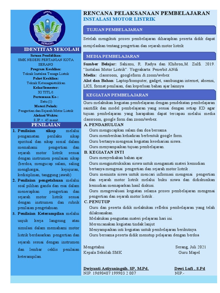 RPP Iml Kelas Xi | PDF