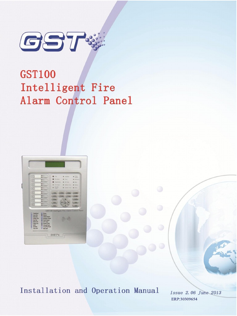 GST100 Intelligent Fire Alarm Control Panel Issue 2.06 | PDF ...