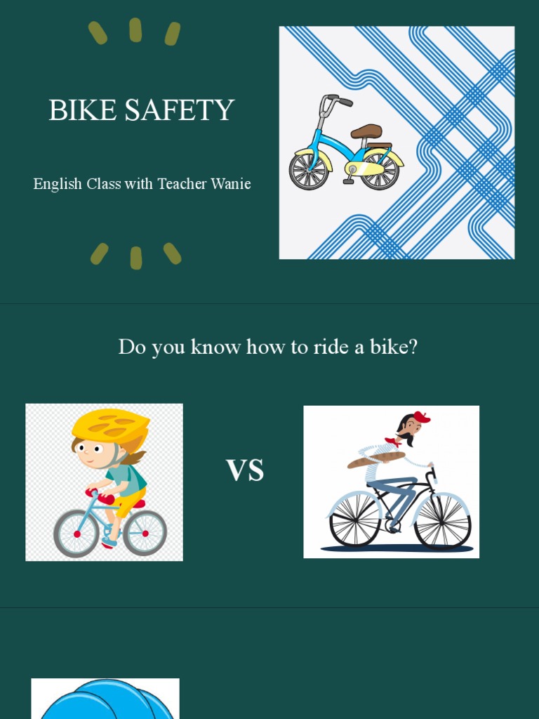 Bike Safety: English Class With Teacher Wanie | PDF