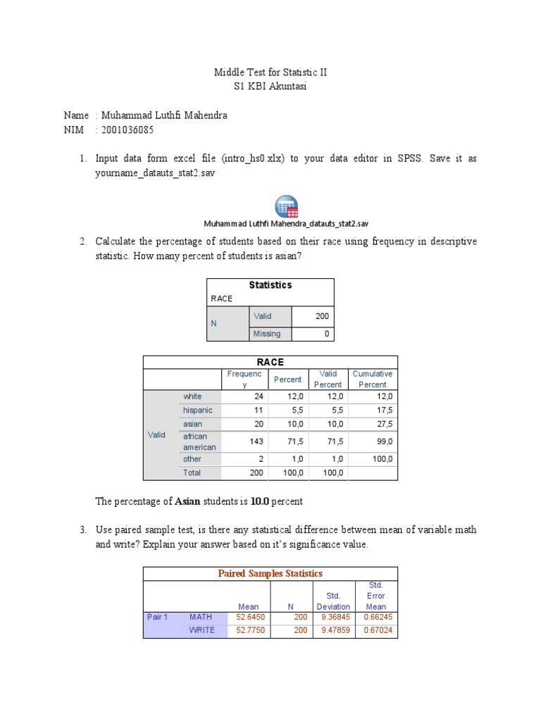 Muhammad Luthfi Mahendra - Datauts - Stat2 | PDF | Statistics | Confidence Interval
