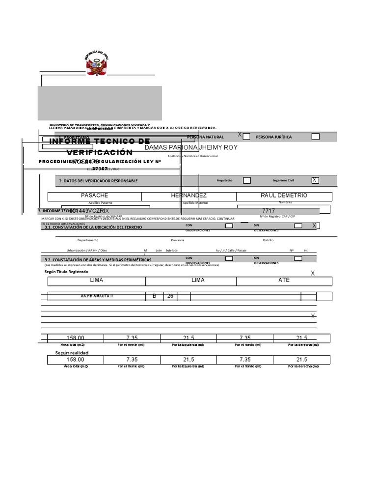 Inf. Tec. Verif. Damas | PDF