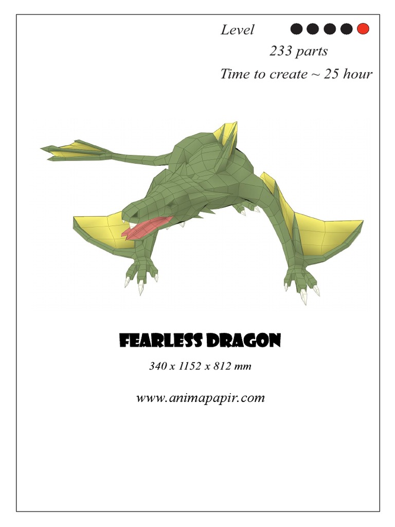 Fearless Dragon: Level 233 Parts Time To Create 25 Hour | PDF