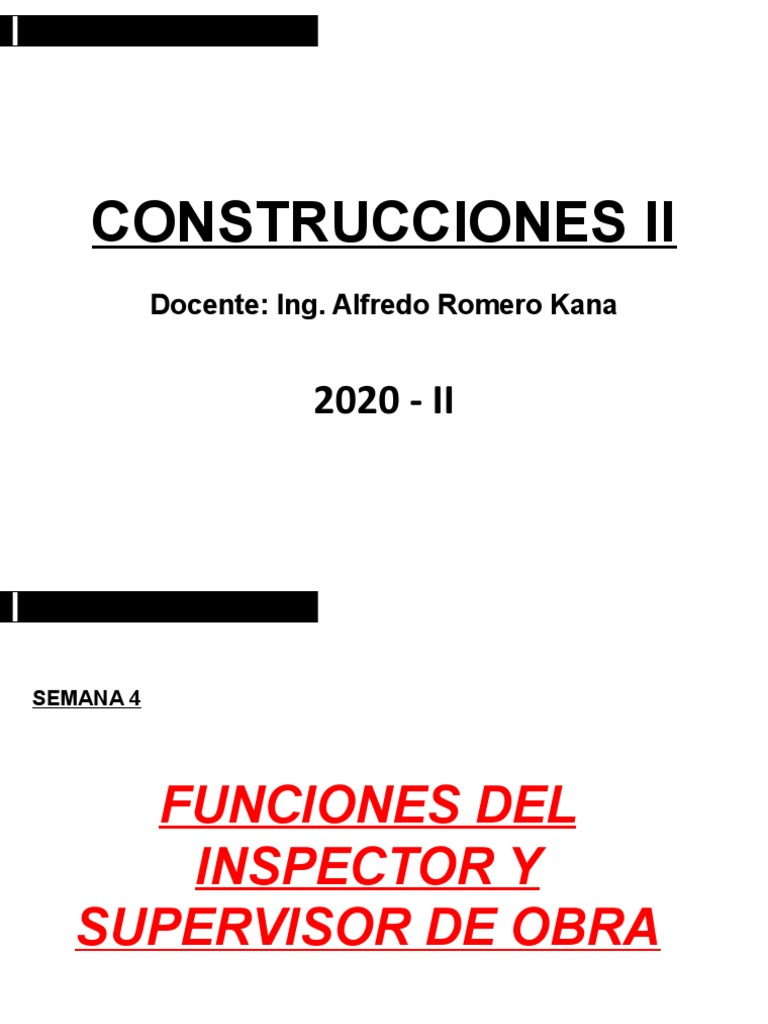 Funciones Del Supervisor de Obra | Descargar gratis PDF | Contratista ...