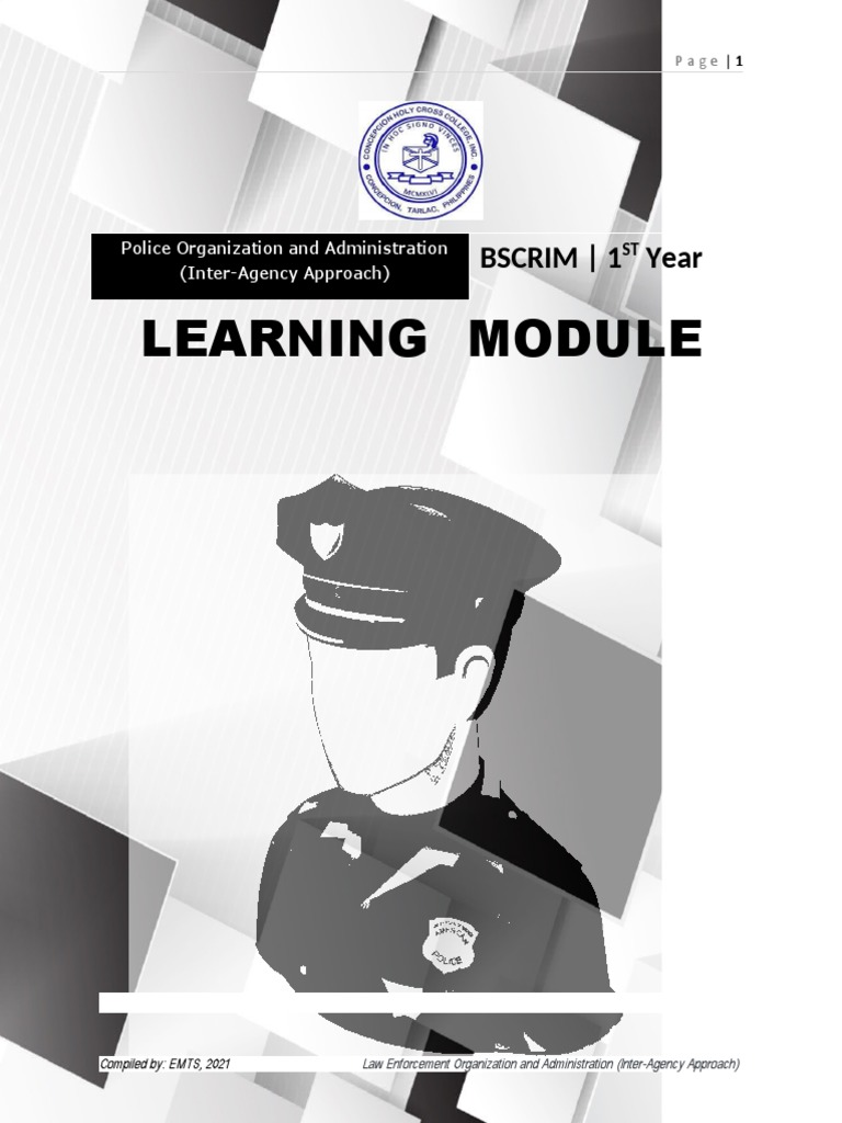 Law Enforcement Organization and Administration (Inter-Agency Approach ...