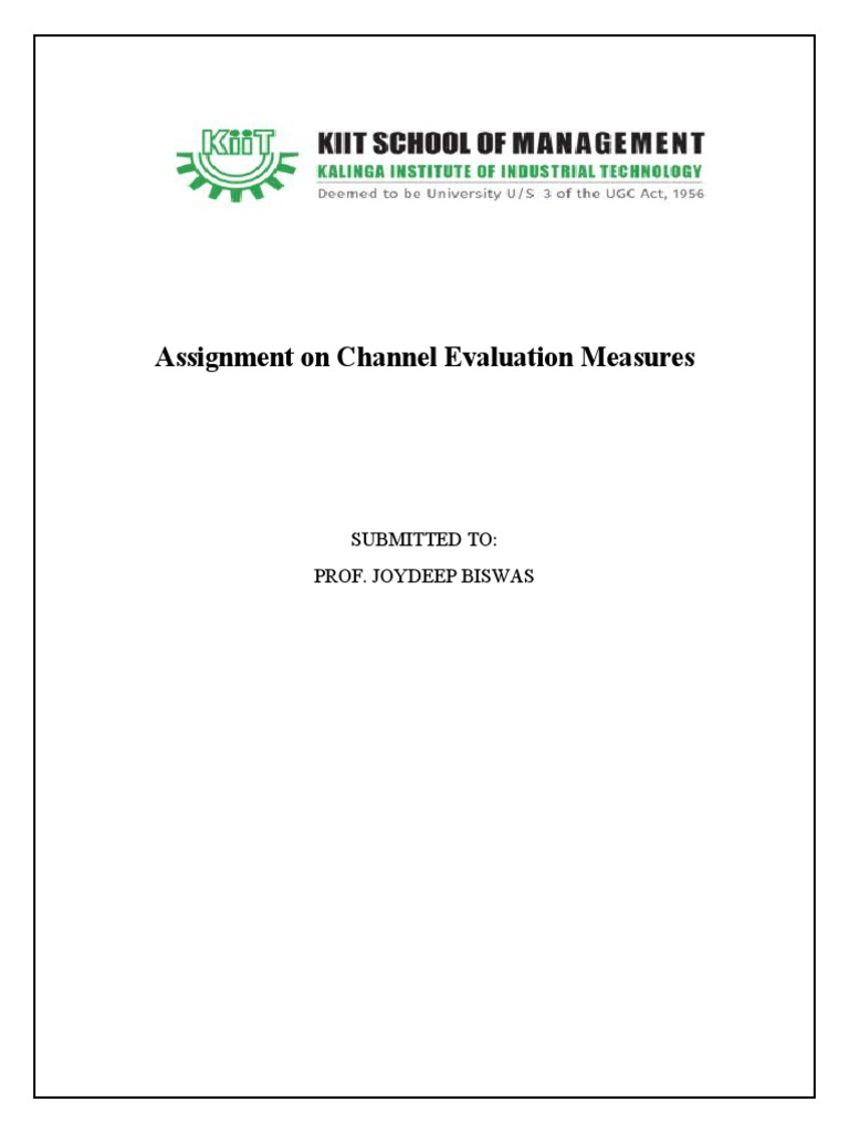 Channel Evaluation Assignment | PDF | Inventory | Retail