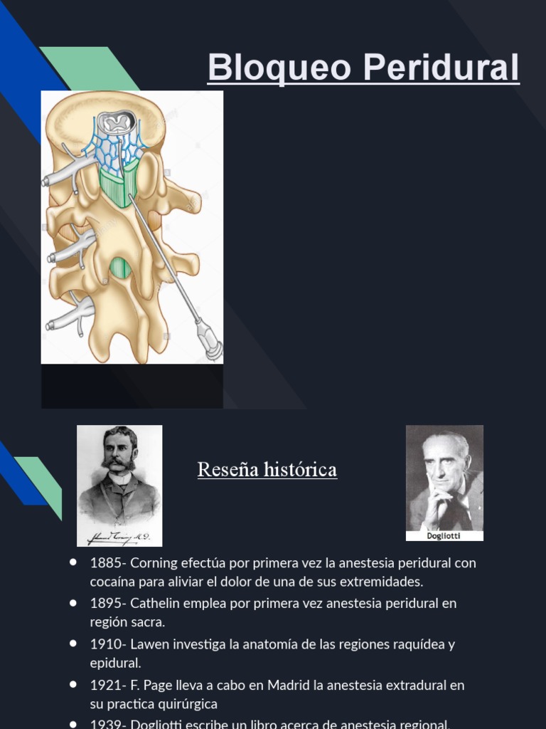 Anestesia Peridural | PDF | Especialidades Medicas | Medicina CLINICA