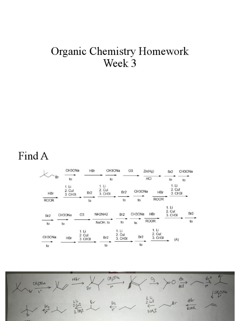 Organic Chemistry Homework Week 3 | PDF