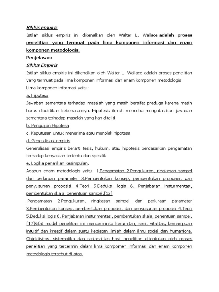 Teori Walter Wallace | PDF