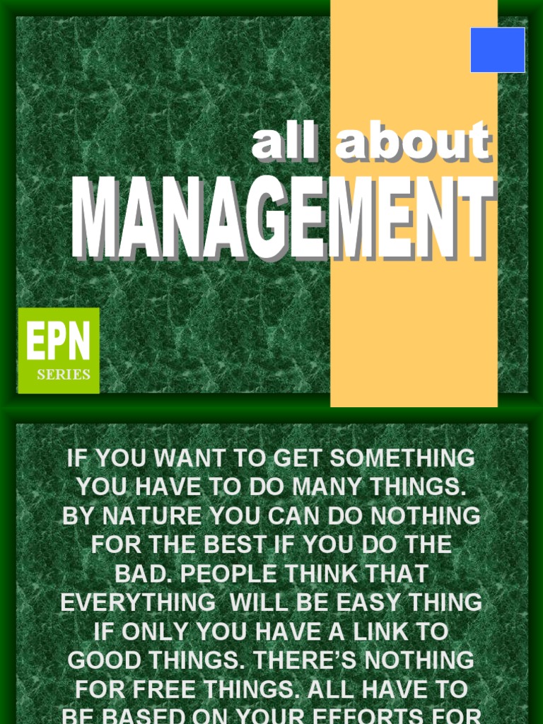04-All About Management | PDF