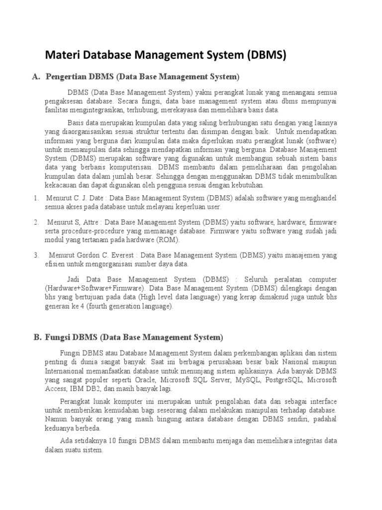 Materi DBMS | PDF