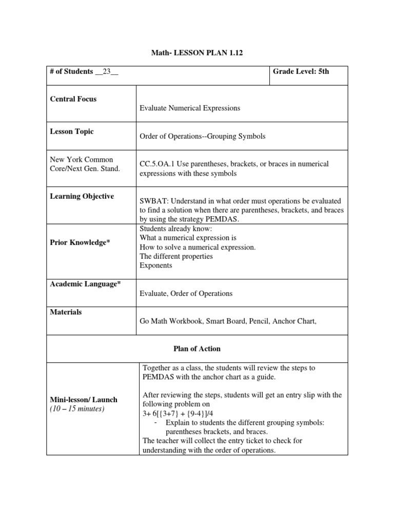 Lesson 1 | PDF | Bracket | Applied Psychology