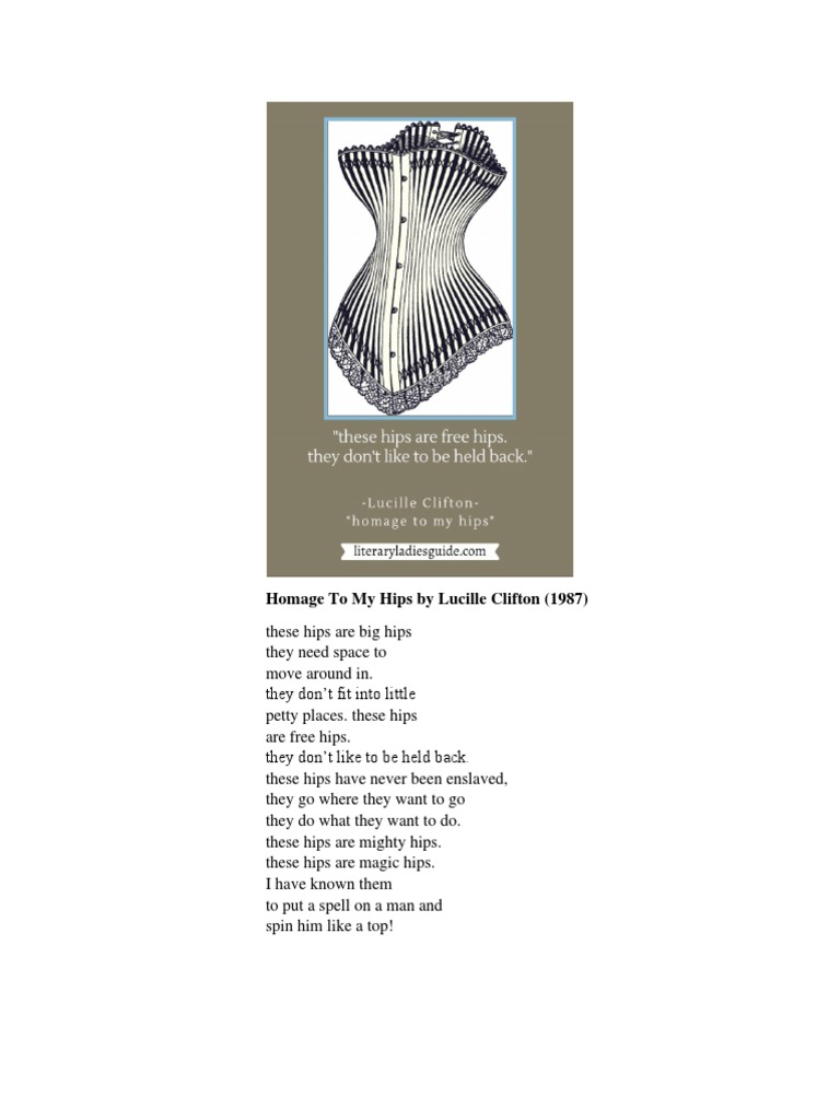 Homage To My Hips by Lucille Clifton | PDF | Social Science | Philosophy
