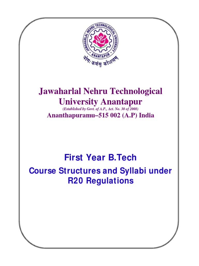 JNTUA R20 B.Tech ECE Course Structure 20 21 | PDF | Partial Differential Equation | Differential ...