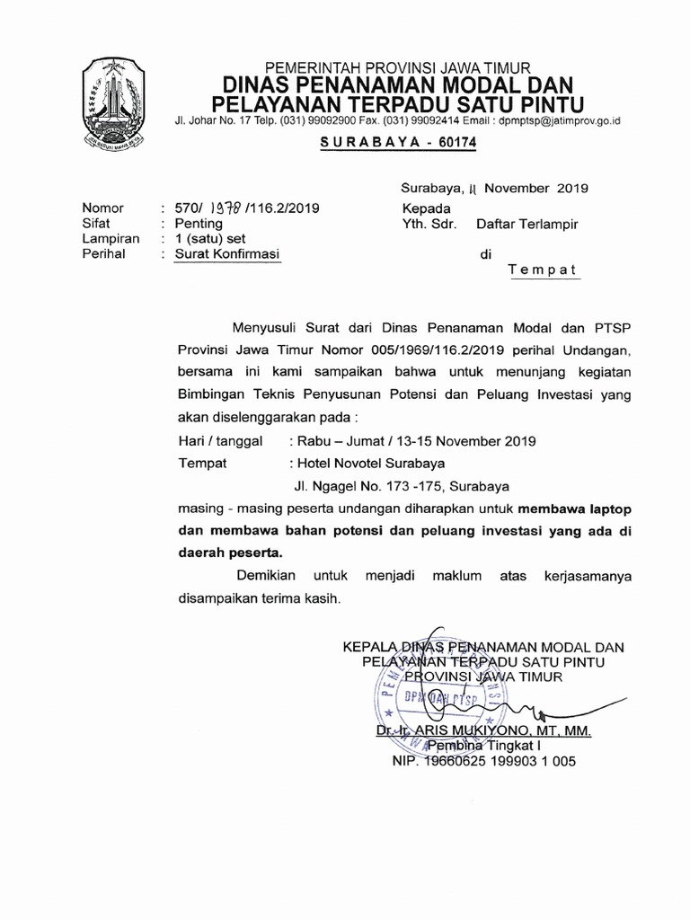 Surat Konfirmasi | PDF Surat Konfirmasi | PDF