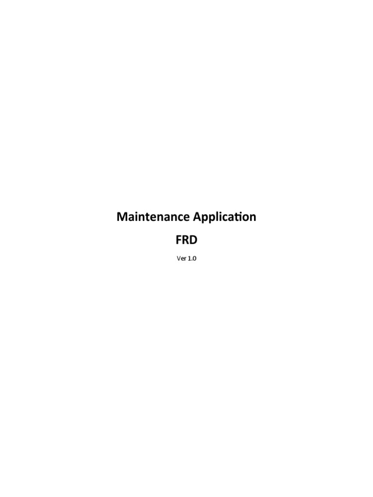 Asset Maintenance FRD | PDF | Risk | Databases