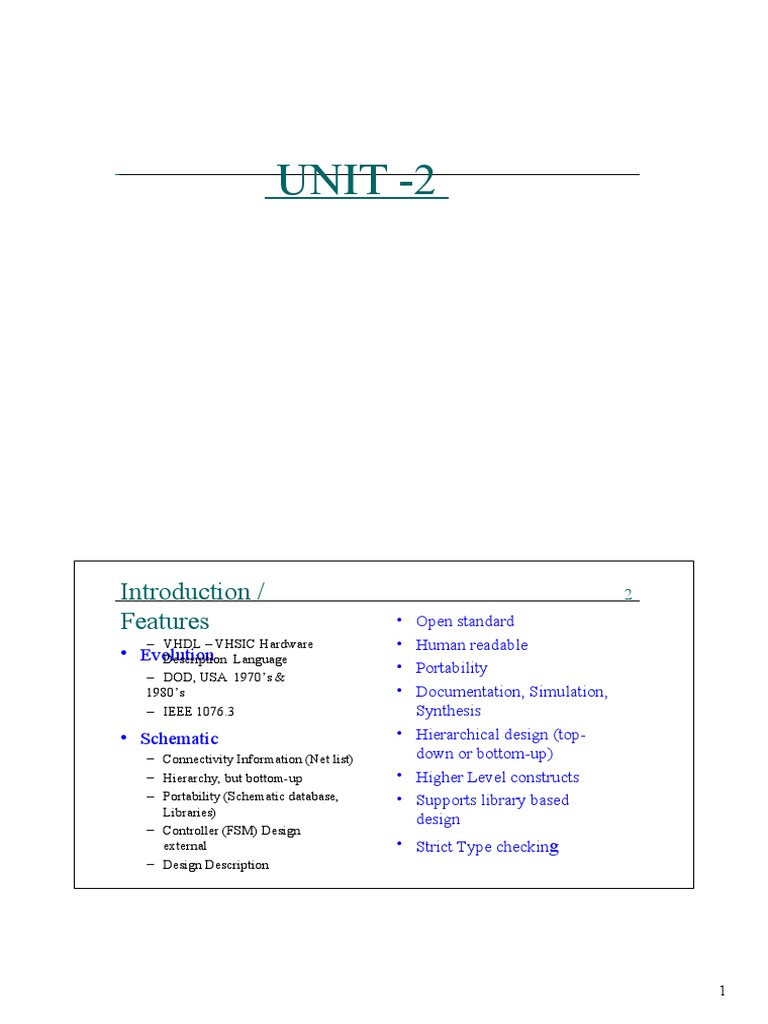 Unit 2 4 5 | PDF | Vhdl | Data Type