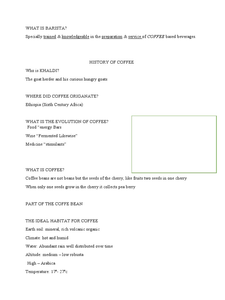 Barista 101 | PDF | Coffee | Drink