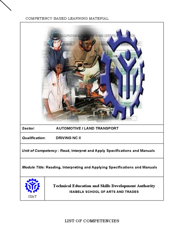 Automotive Competency Module: Manuals | PDF | Specification (Technical ...