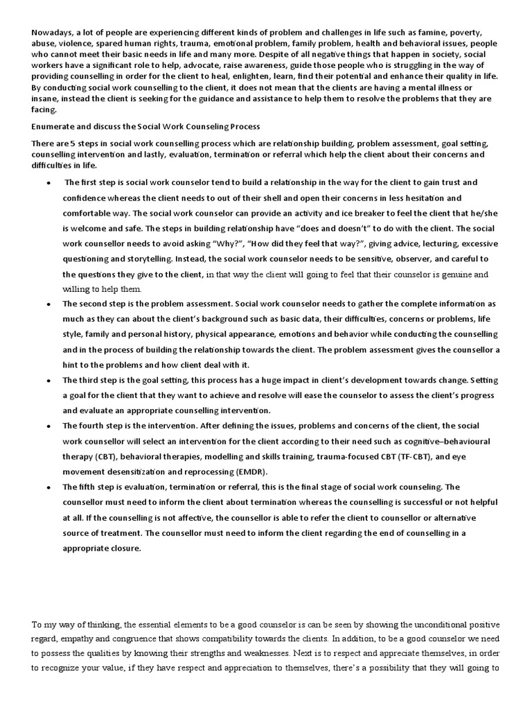 (Daso) - Se&sw - Midterm Exam | PDF | Psychotherapy | Social Work