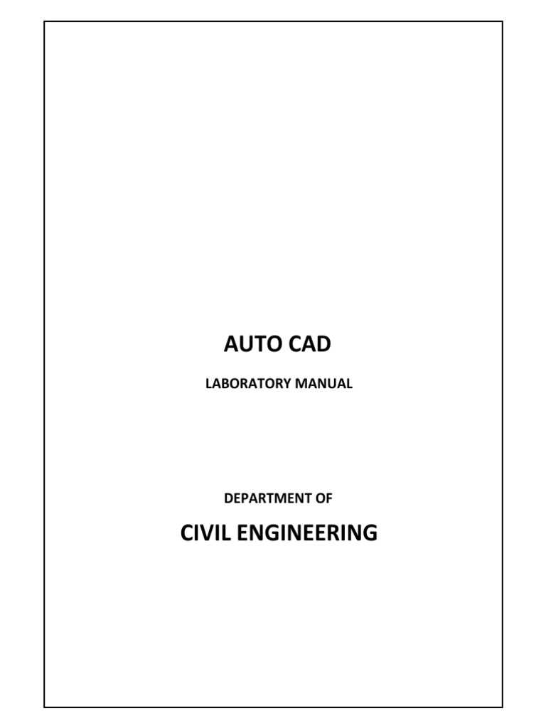 Auto Cad: Laboratory Manual | PDF | Computer Aided Design | Ellipse