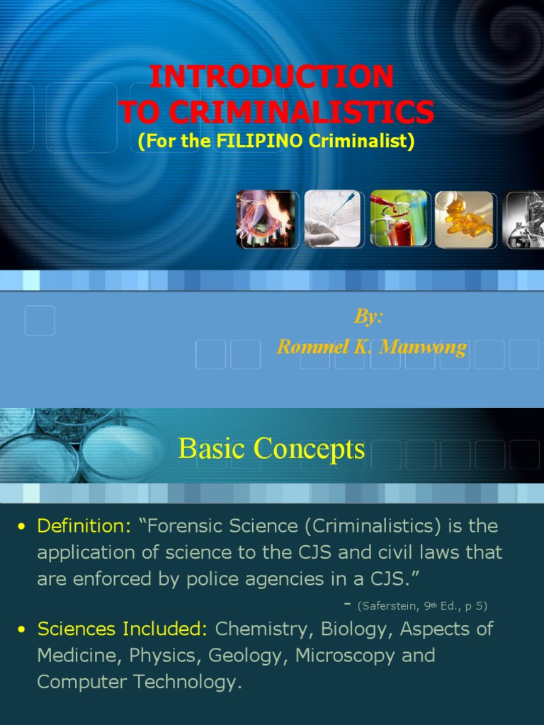 Introduction To Criminalistics | PDF | Forensic Science | Dna Profiling