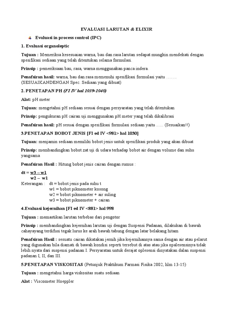 EVALUATING SOLUTIONS & ELIXIRS | PDF