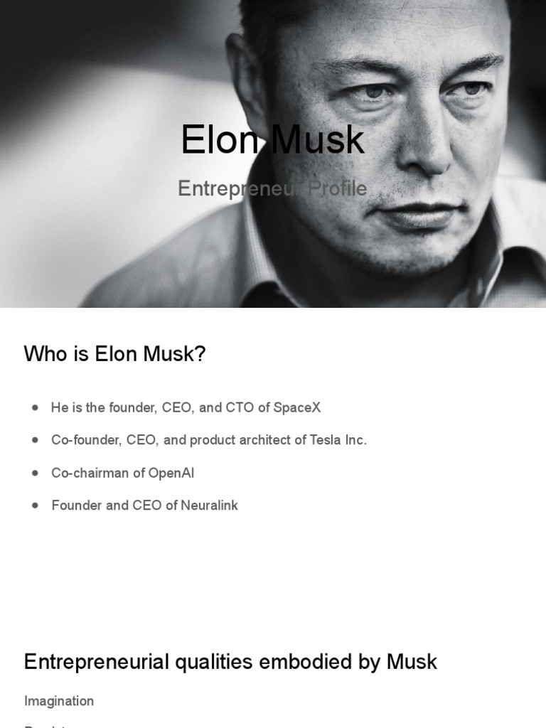 Elon Musk Presentation | PDF
