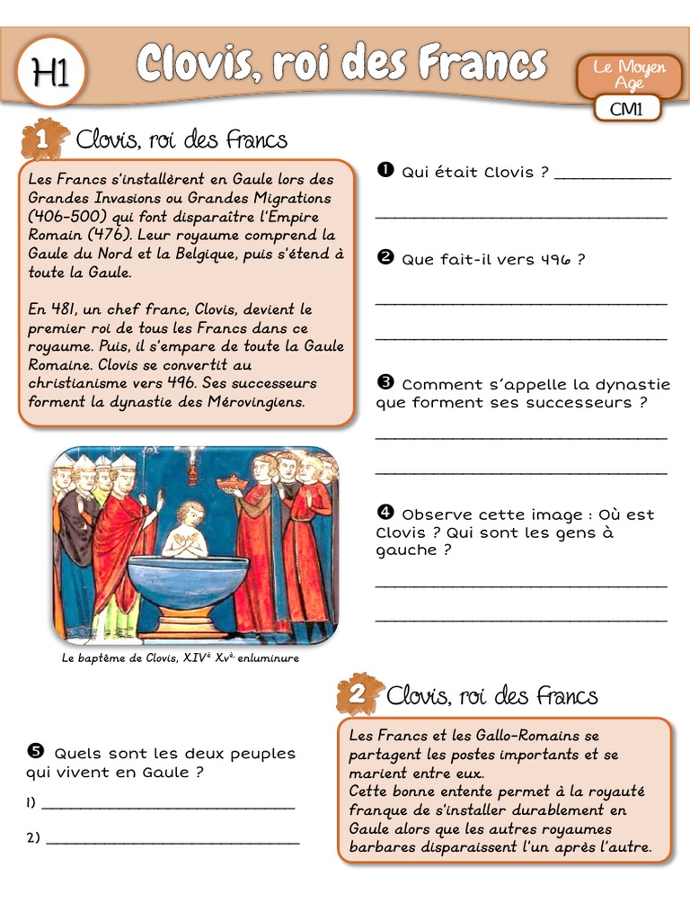 Clovis, premier roi des Francs | PDF | Franks | Haut Moyen Âge