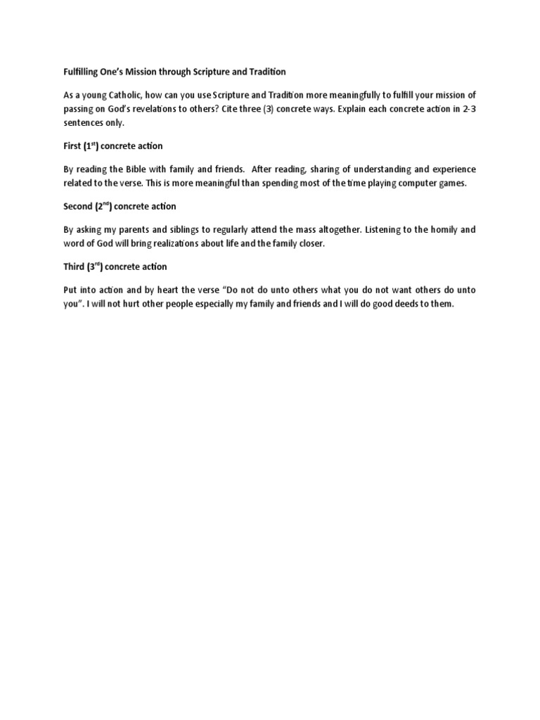 Scripture and Tradition | PDF | Wellness | Religion & Spirituality