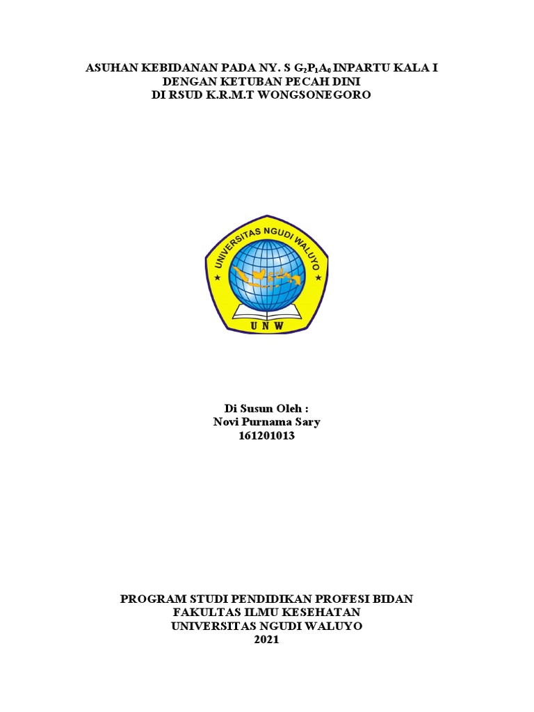 Asuhan Kebidanan KPD di RSUD Wongsonegoro | PDF