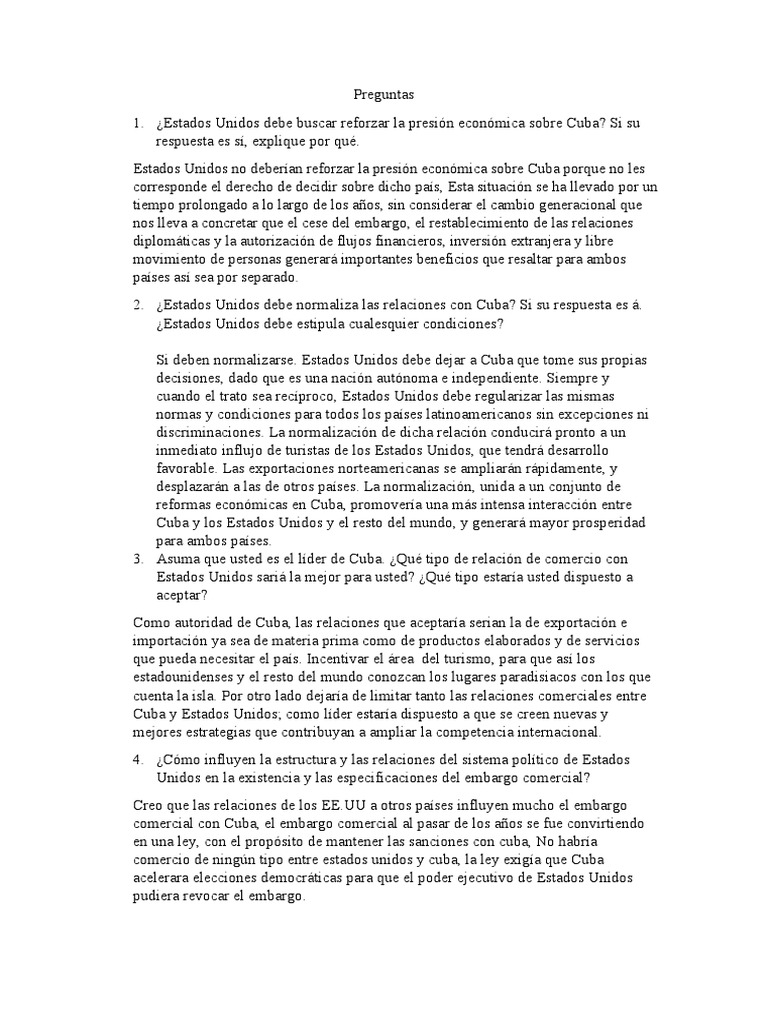 Roberto 2 | PDF | Cuba | Los Estados Unidos