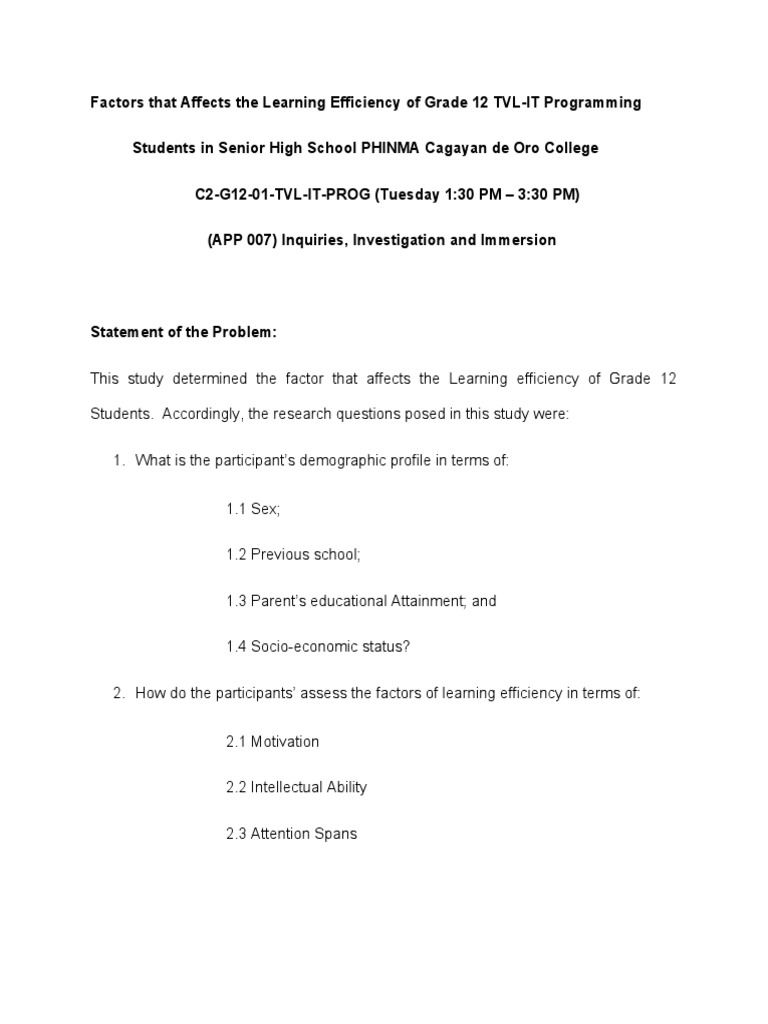 App 007 Questionnaire Final Draft | PDF | Motivation | Motivational