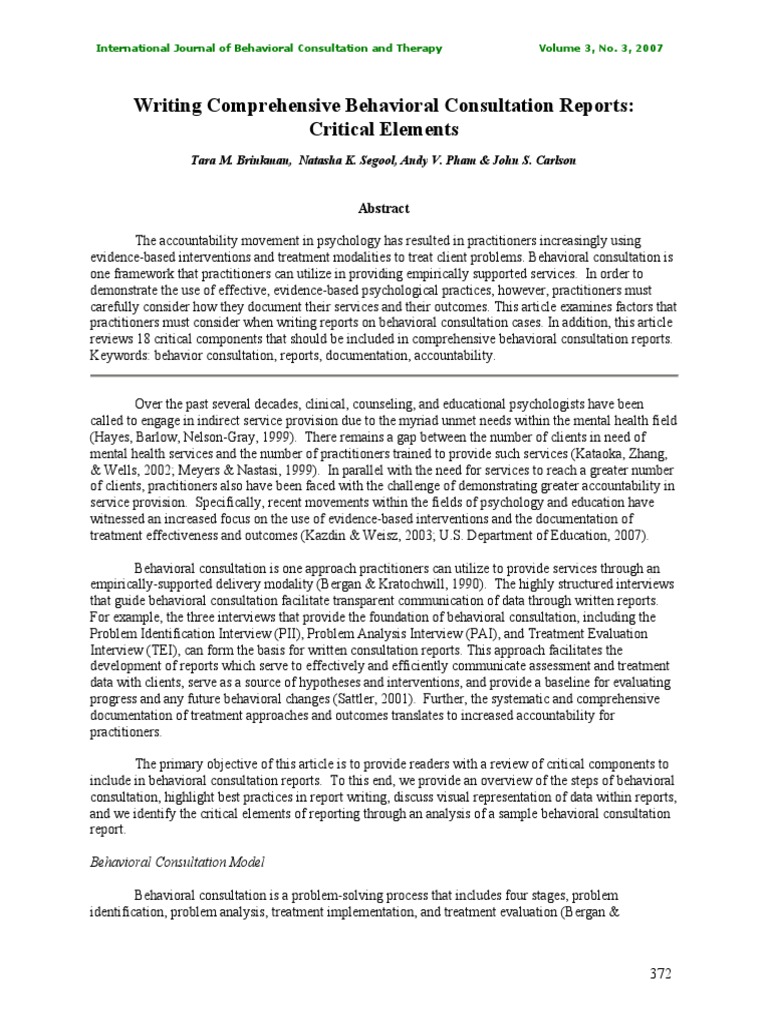 Behavioral Consultation Model 1 | PDF | Psychology | Psychotherapy